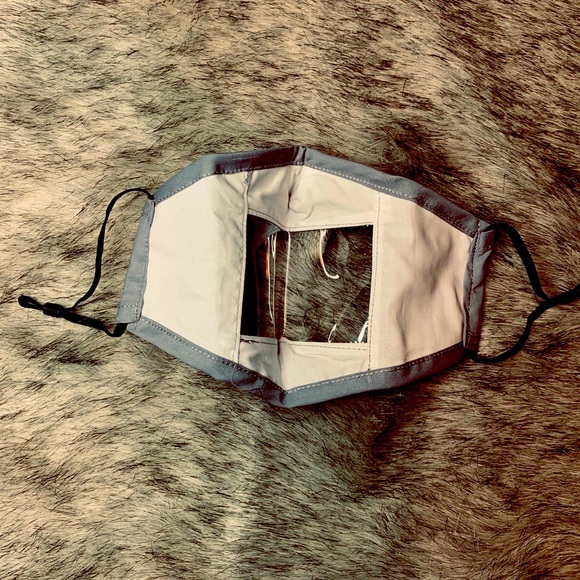 Accessories | Light Grey Clear Window Face Mask For Lip Reading | Poshmark